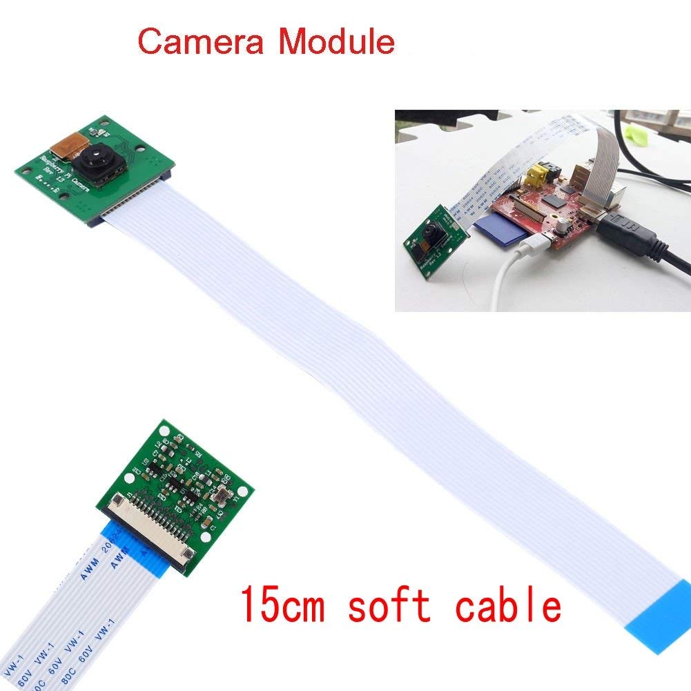 CSI Interface Camera Module 5 Million Pixels 15cm Soft Cable for Raspberry Pi 3b, Pi 2, Pi 1 ...